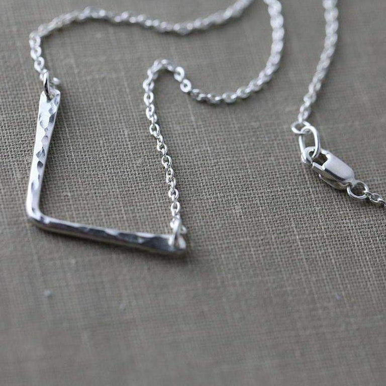 Hammered Chevron Necklace – Burnish