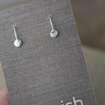 Hammered Sterling Silver Dot Earrings – Burnish