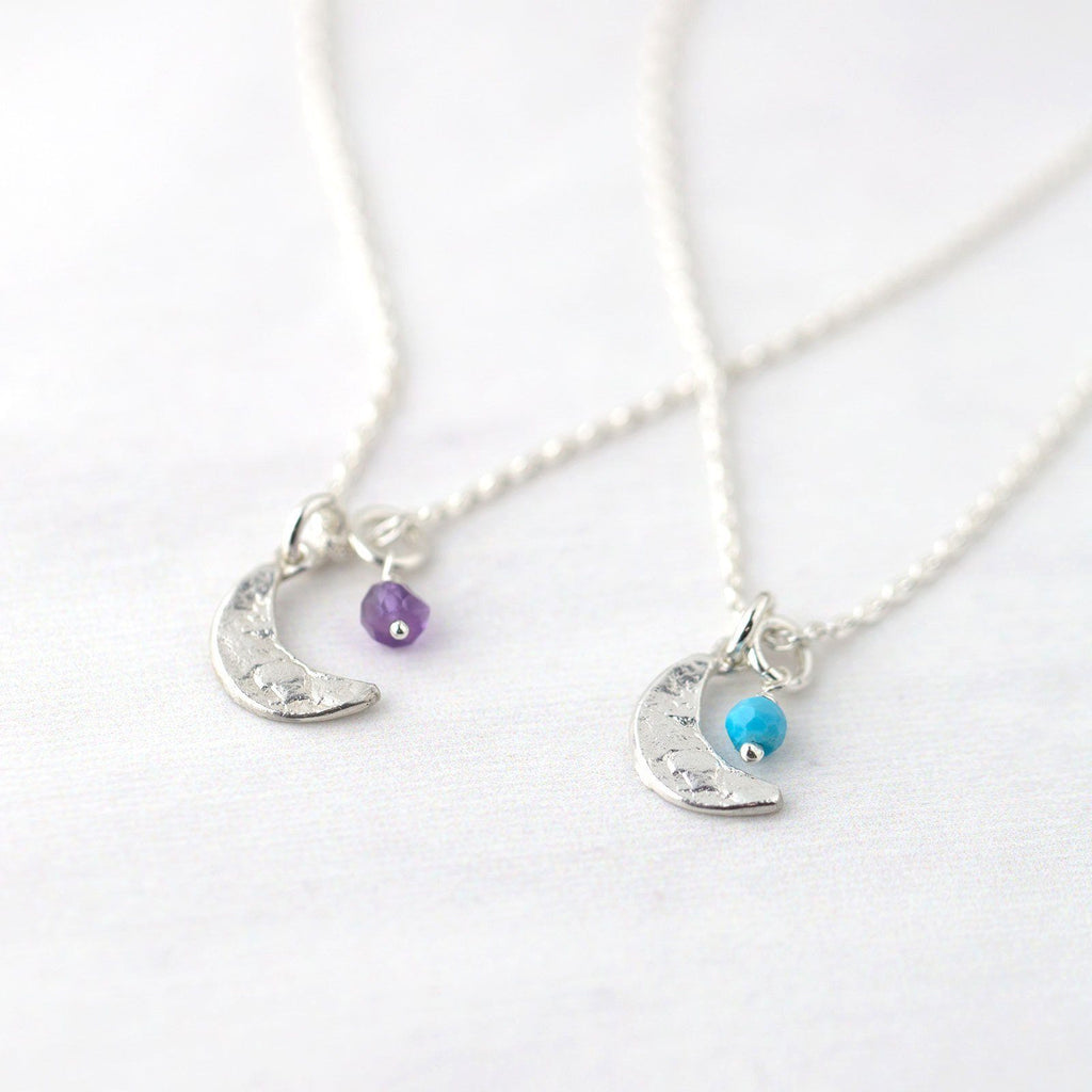 Moon Birthstone Necklace – Burnish