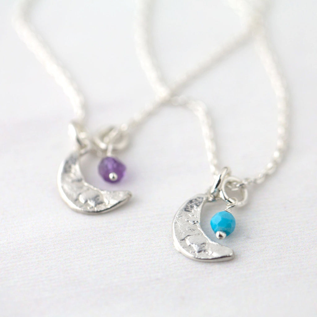 Moon Birthstone Necklace – Burnish