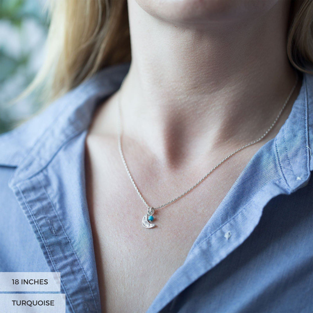Moon Birthstone Necklace – Burnish
