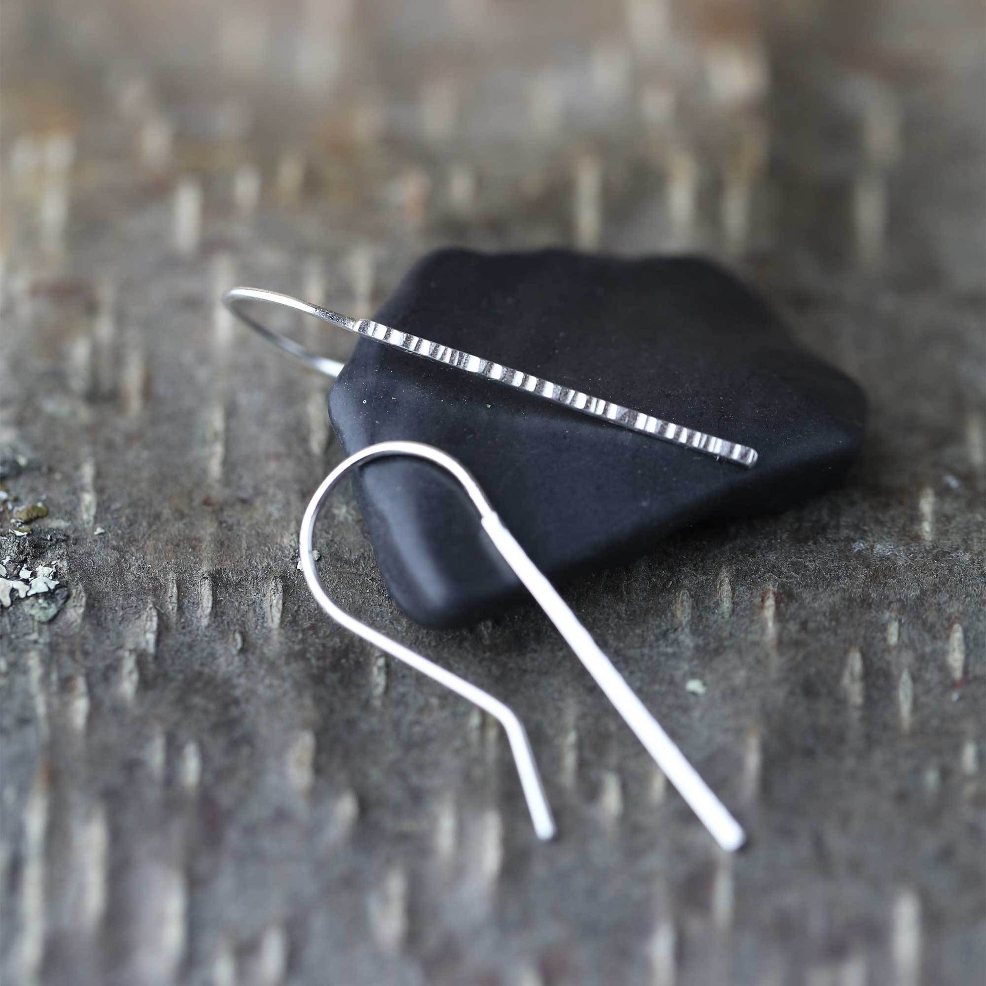 Textured Stick Earrings – Burnish