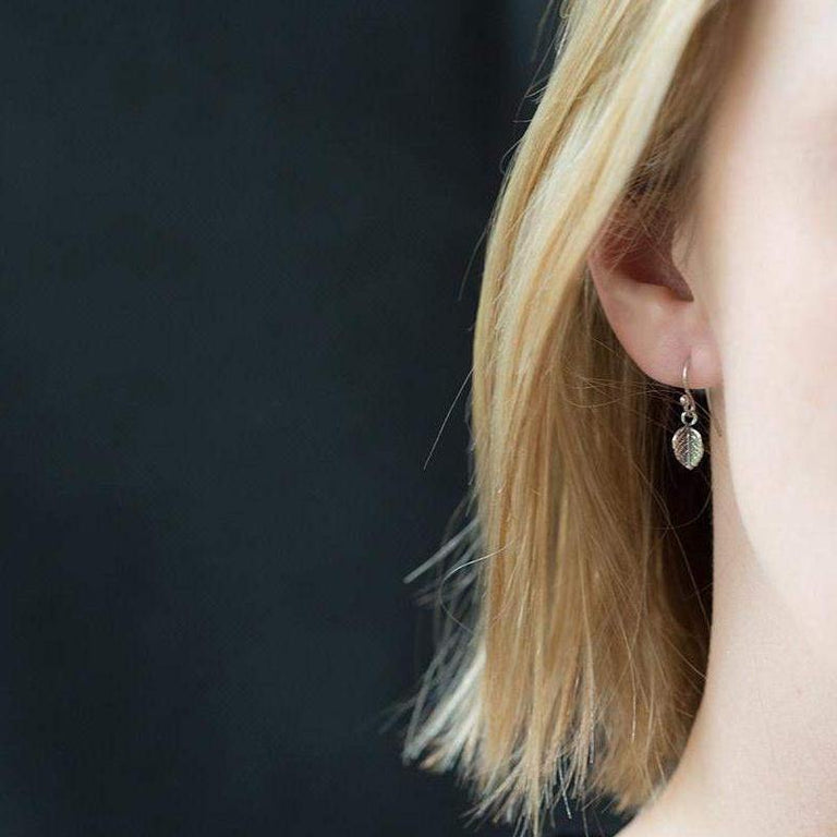 Tiny Leaf Earrings – Burnish
